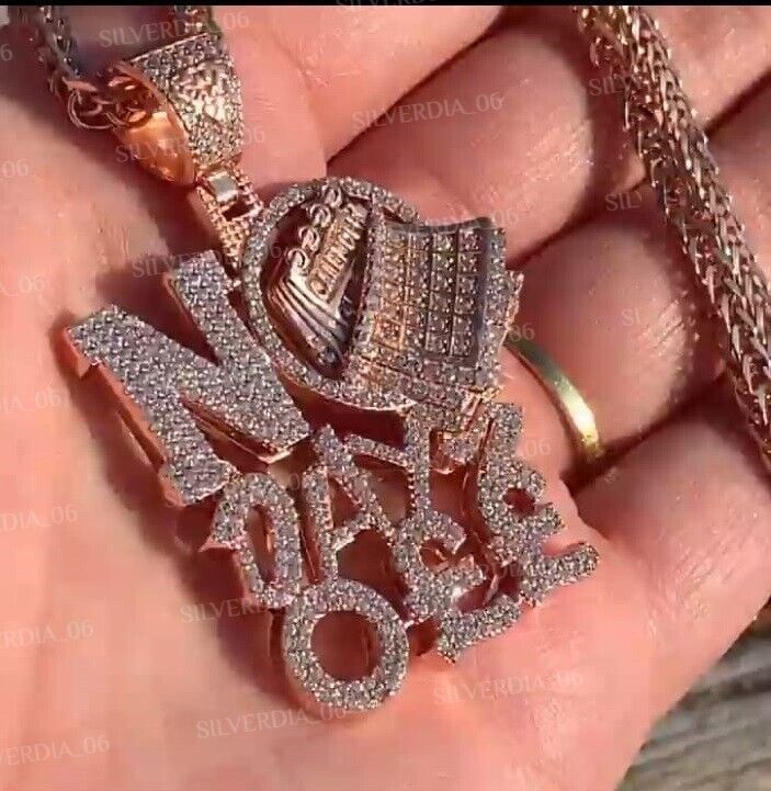 Men's Custom Letter Name Pendant 925 Sterling Silver 2.77Ct Natural ...