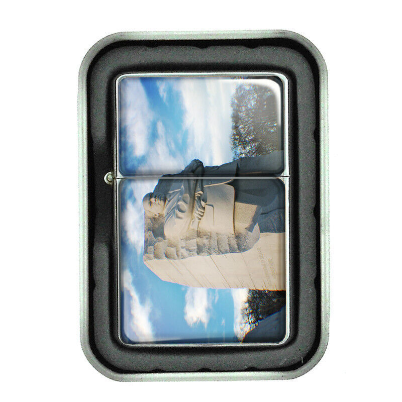 Martin Luther King Jr. D1 Flip Top Oil Lighter Windproof - Tobacciana