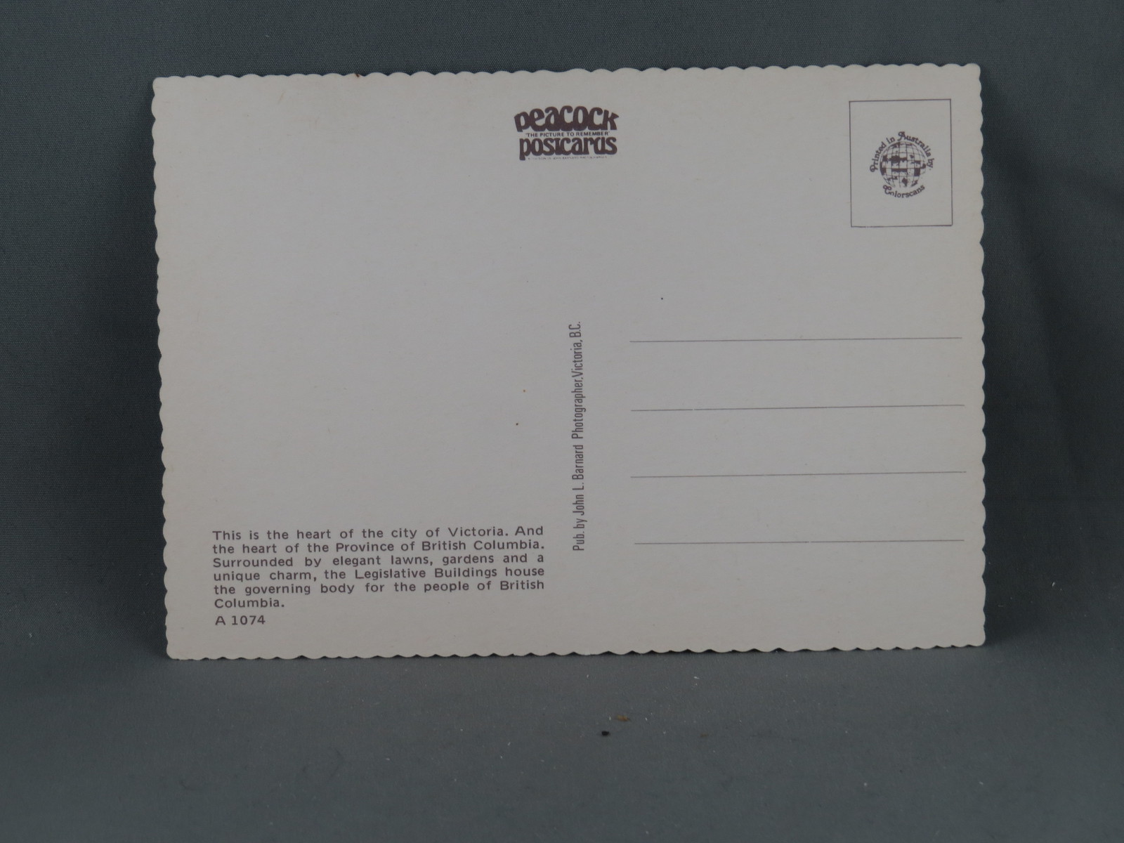 Vintage Postcard - Legislative Building Victoria Canada - Peacock ...