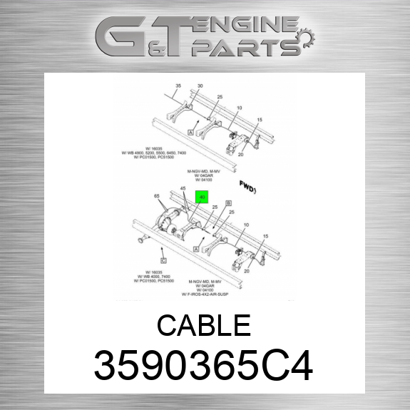 3590365C4 CABLE fits INTERNATIONAL TRUCK (NEW AFTERMARKET) - Other ...