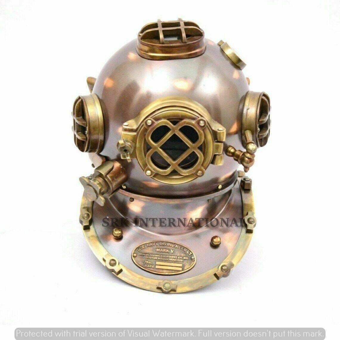 18 US Navy Mark V Anchor Engineering Diving Divers Helmet Maritime Replica Item - Diving Helmets