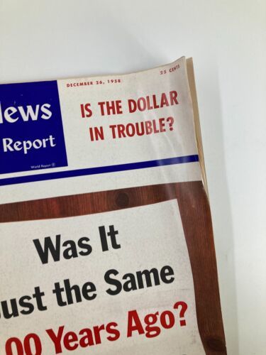 US News & World Report Magazine December 26 1958 A Look at 1858 vs 1958 ...