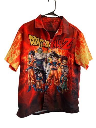 Dragon Ball Z Button Up Shirt Goku Vegeta Piccolo Gohan See ...