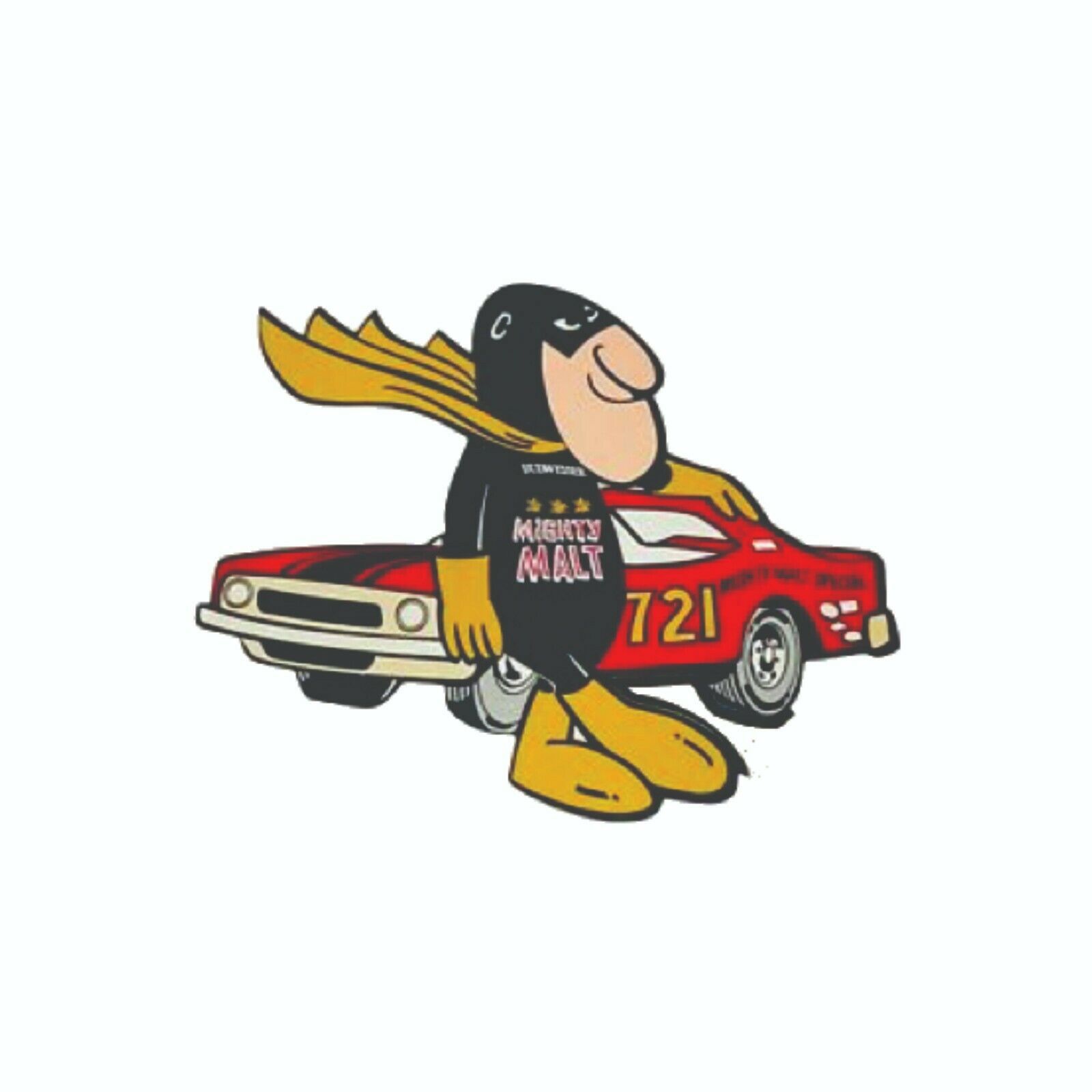 Budweiser Bud Man with Race Car Decal Bumper Sticker - Decals, Stickers ...