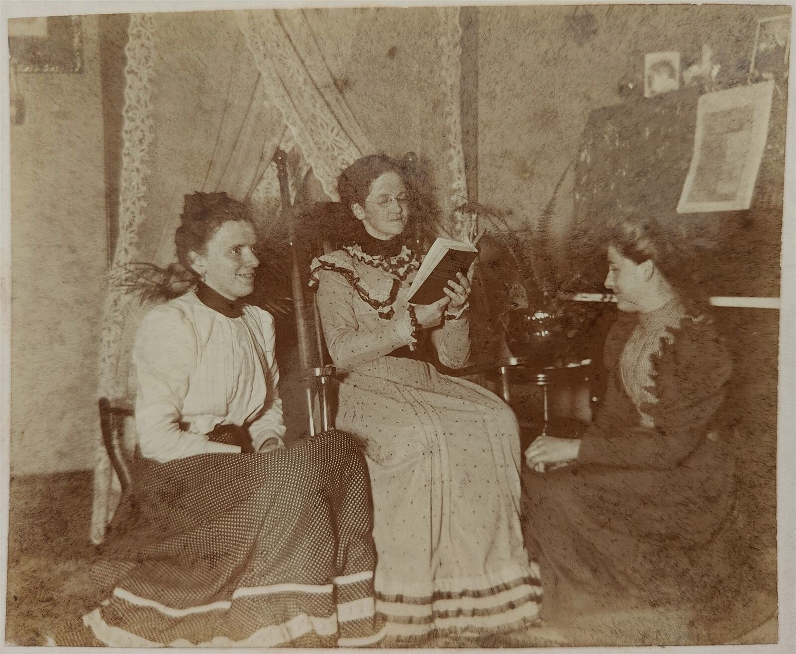 1800s antique PHOTOS piano room Addie TICE Laura Mrs Henry TROXELL ...