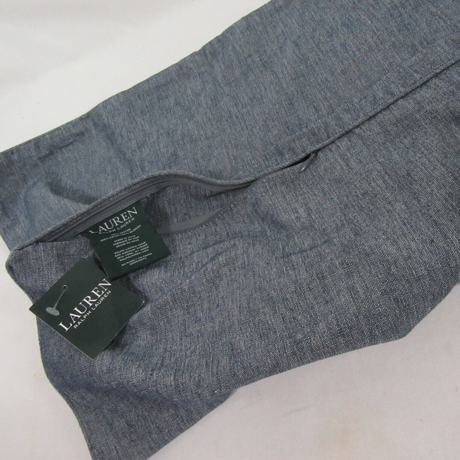 Ralph Lauren Embroidered LRL Logo Navy 22-inch Square Pillow Cover ...