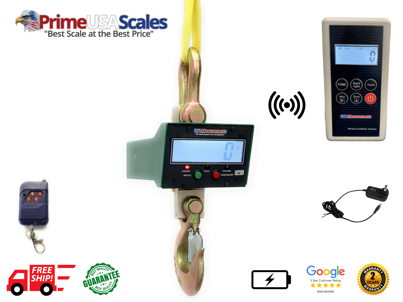 8,000 lb Overhead Hanging Digital Weighing Crane Scale & Wireless ...
