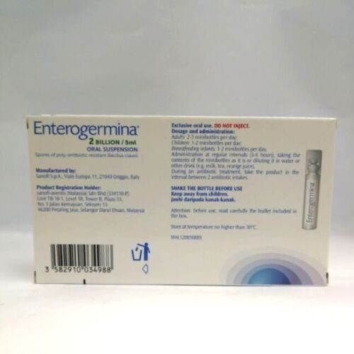 2 X Enterogermina Oral Suspension For Treating Diarrhea / Oral ...