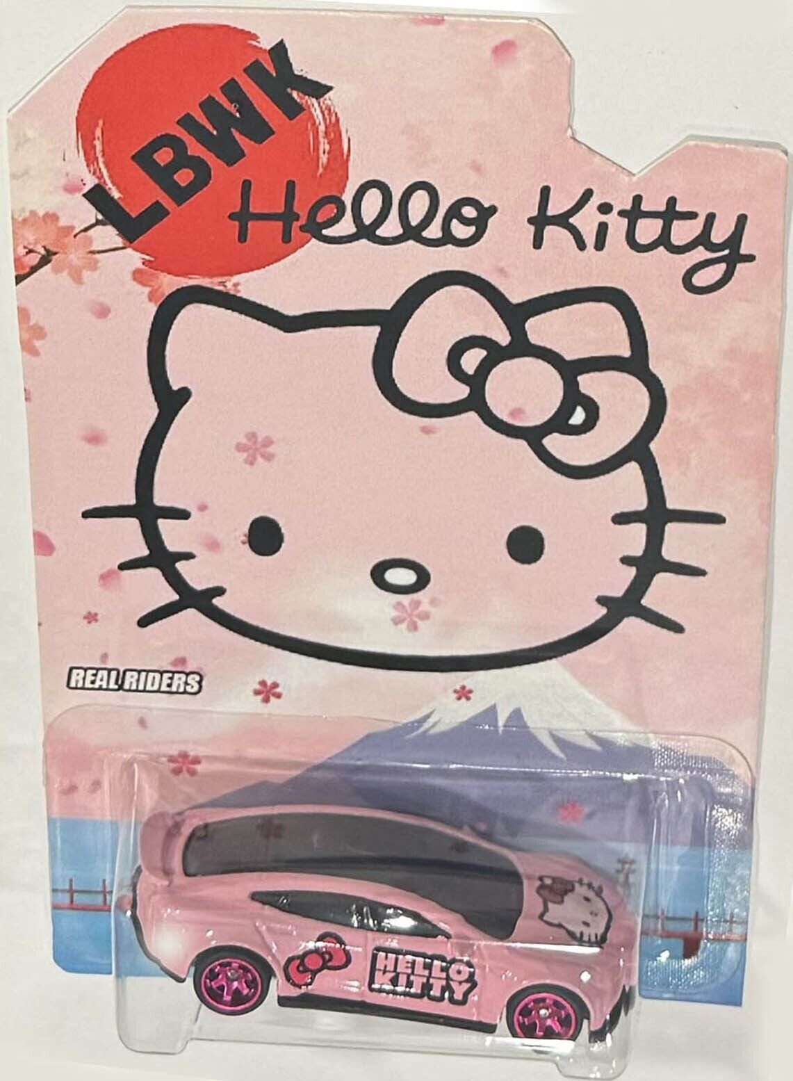 TESLA Model S CUSTOM Hot Wheels LBWK Hello Kitty Series w/ RR - Other