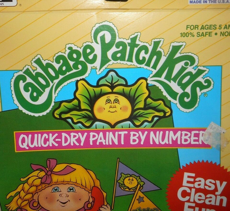 VINTAGE 1990 ROSE ART CABBAGE PATCH KIDS DOLL PAINT BY NUMBER PICTURES ...