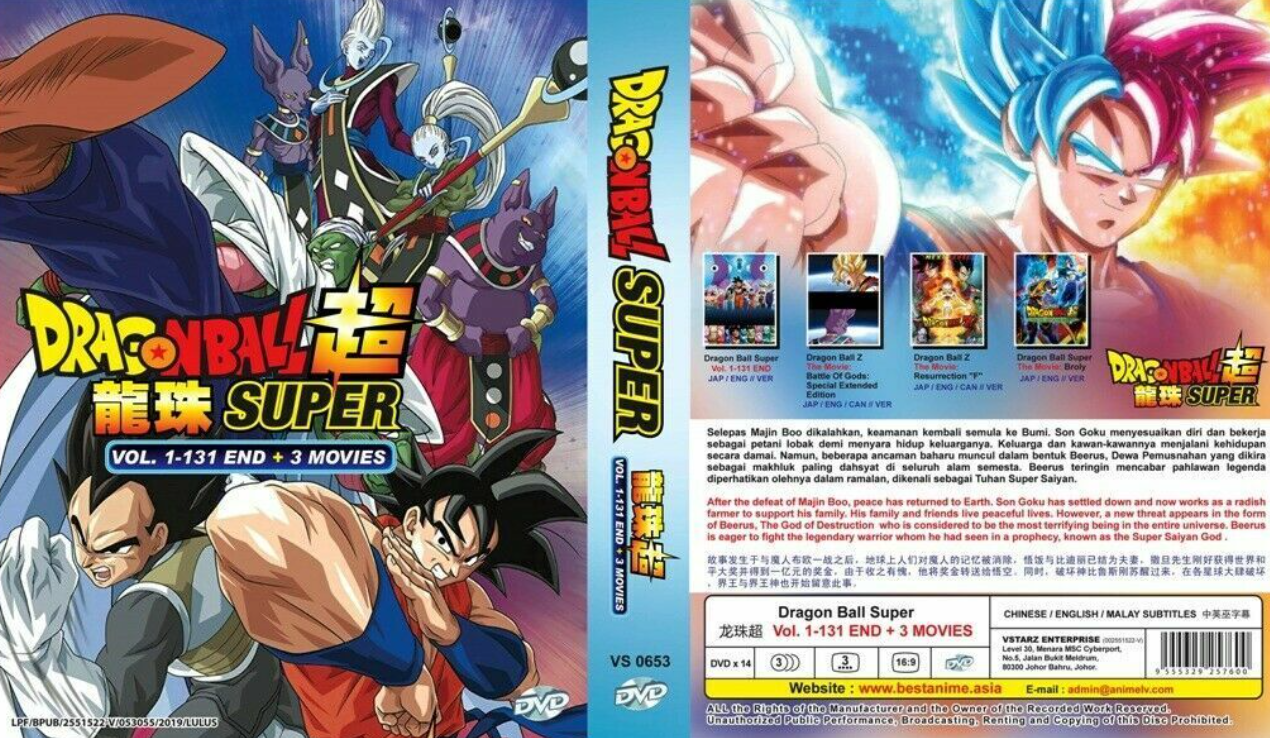 Anime DVD Dragon Ball + DBZ + DBGT + DBS + Movie Collection (Full ...