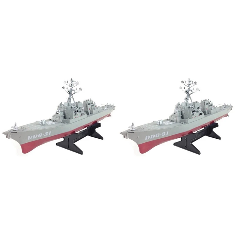 2X Guided Missile Destroyer Ship Model Static Toys With Display Stand ...