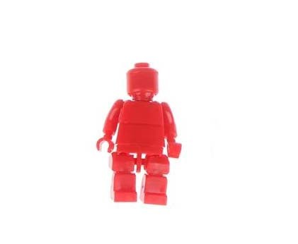 Building Super Posable Red Blank Plain Diy Minifigure Custom - LEGO (R ...