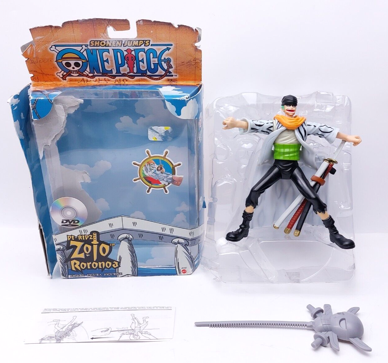 Roronoa Zoro 7" Mattel Figure Shonen Jump One Piece Pirates Pi-Ripz ...