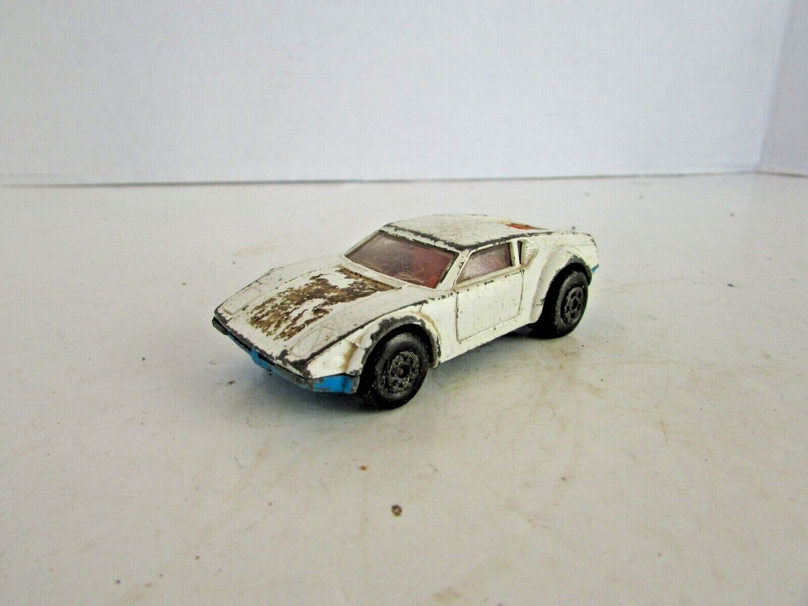 MATTEL 1975 MATCHBOX DIECAST #8 DE TOMAS PANTERA CAR WHITE LESNEY 1/64 ...