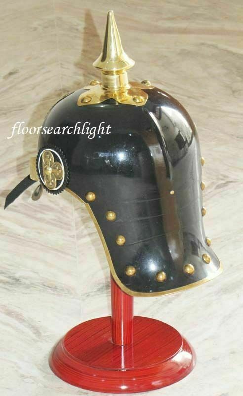 Pickelhaube Prussian Helmet Wwi German Brass Accents Imperial Officer ...