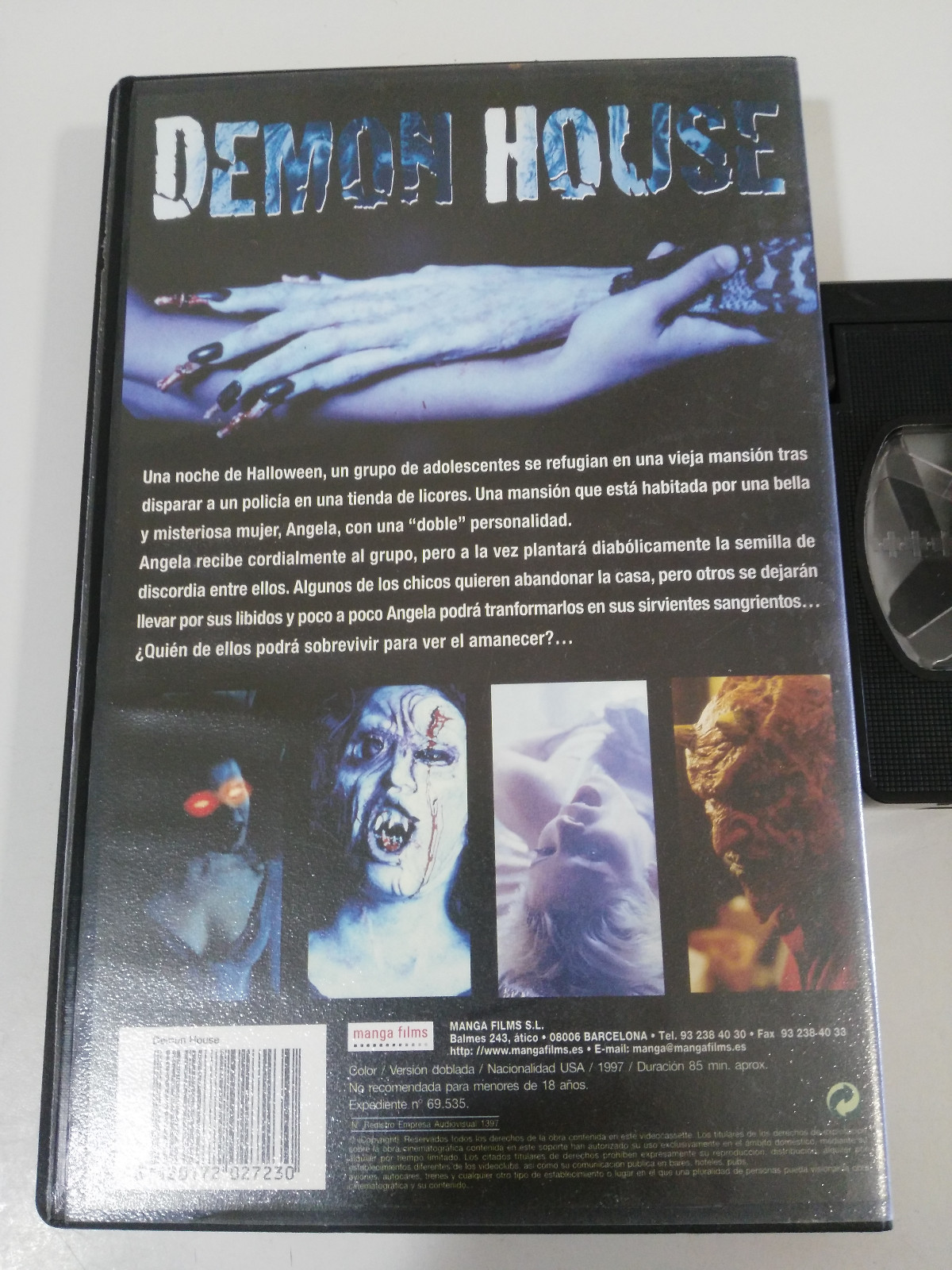 Demon House Jimmy Kaufman Amelia Kinkade Terror Horror VHS Tape Spanish ...