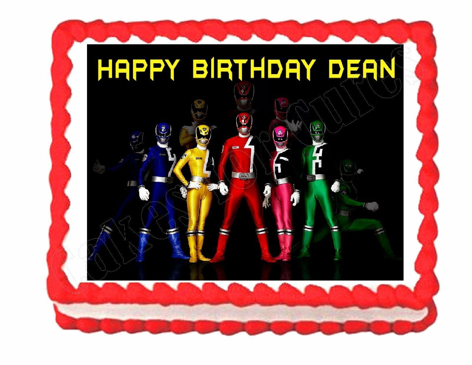 Power Rangers Edible Cake Image Cake Topper - Decorations & Cake Toppers