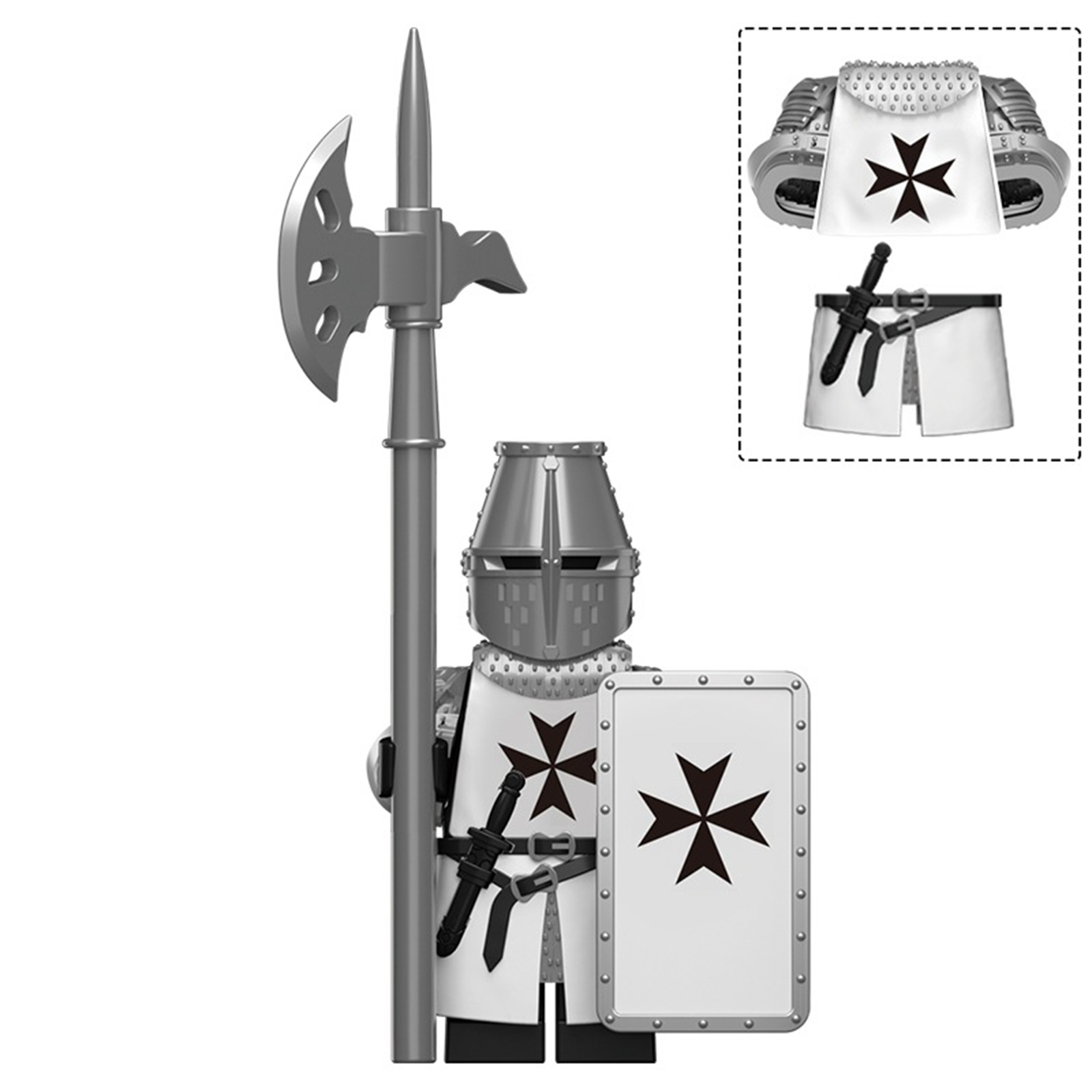 8pcs Medieval Knights Minifigures Toys Crusader Teutonic Templars ...