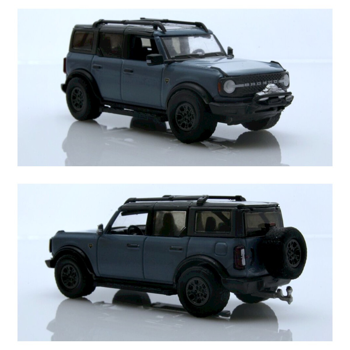 1:64 Scale Diecast Model 2021 Ford Bronco Badlands Blue 4 Door 4x4 Off ...