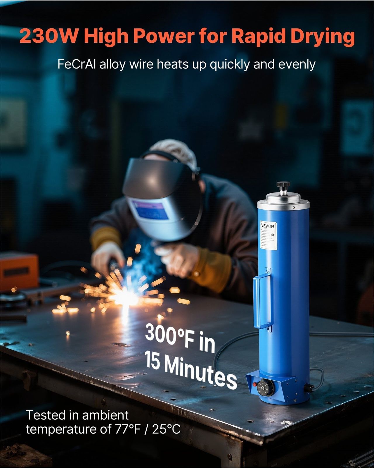 VEVOR Portable Welding Rod Oven 10LBS Capacity Electrodes Drying Oven ...