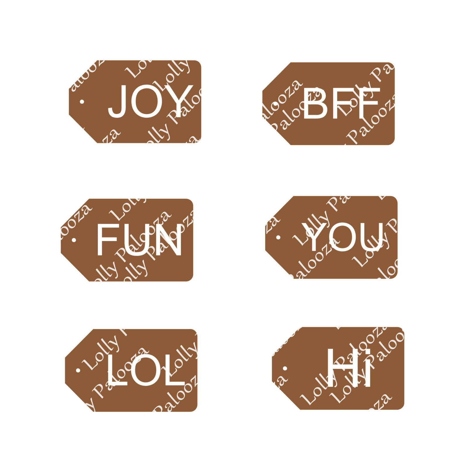 Word Cut-Out Tags Digital File. SVG File. Instant Download. No Physical ...