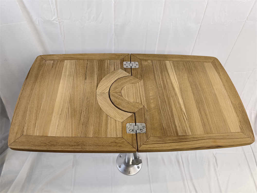Boat Barrel Folding Teak Table Top Plain 570/900x500mm Marine Yacht RV ...