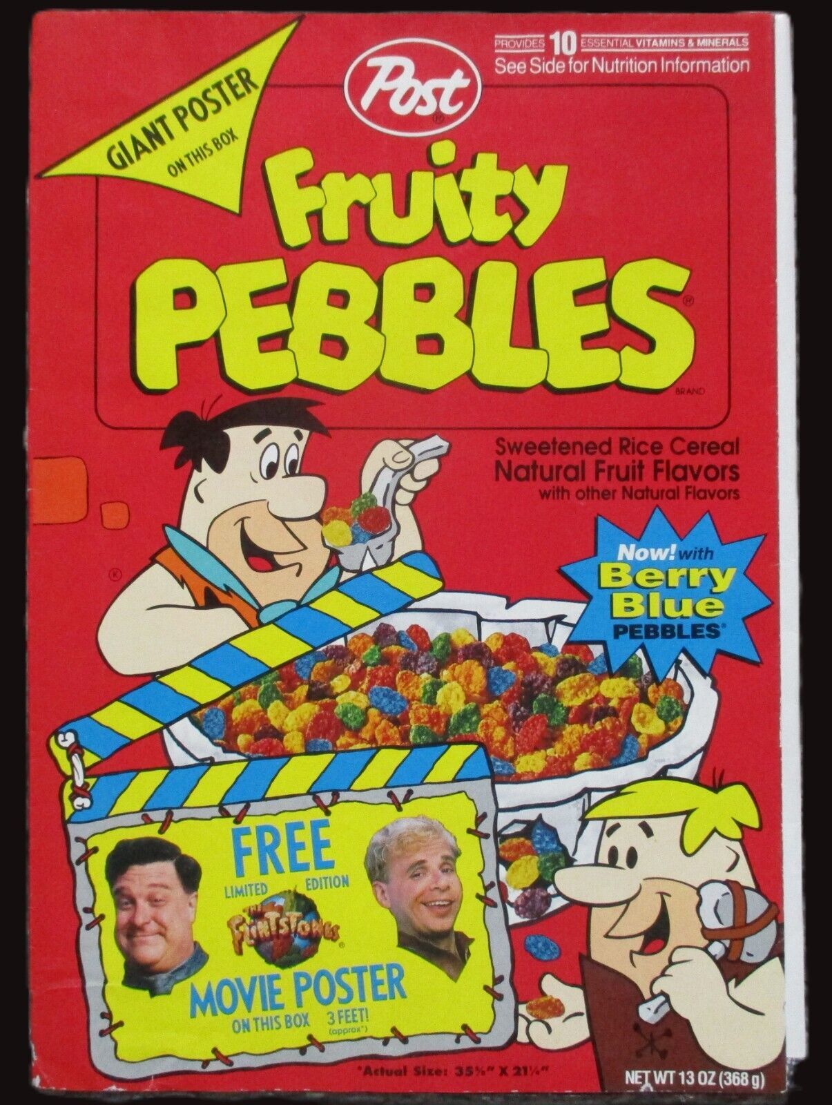 THE FLINTSTONES Giant Movie Poster - Post Fruity Pebbles Cereal Promo (1994) - Other