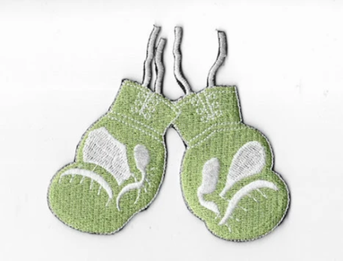 Boxing Gloves Patch Green - Sewing