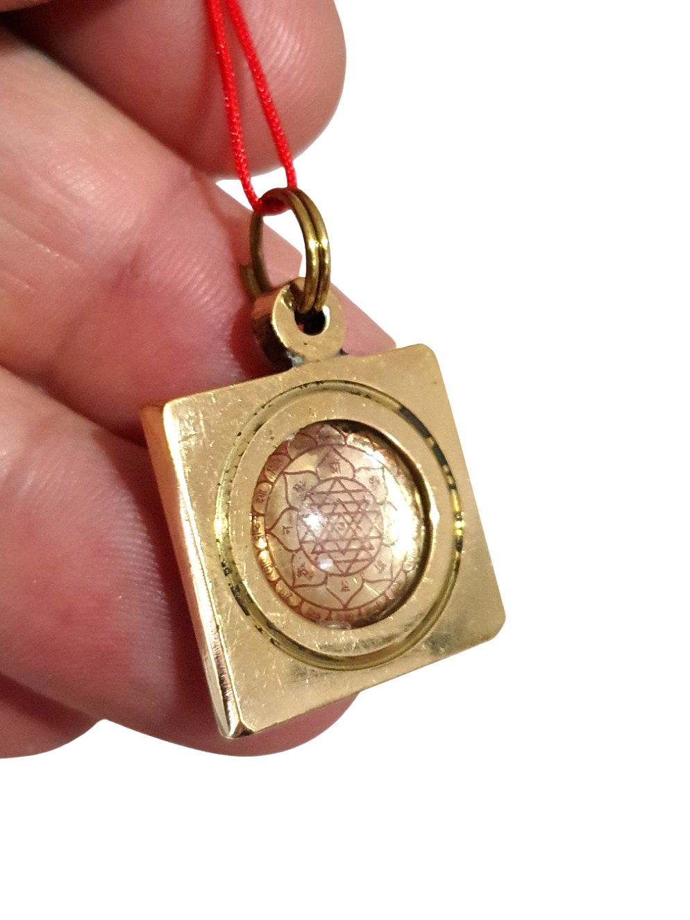 Chakra Sri Shri Shree Yantra Laxmi Brass Pendant Energized Blessed Om ...