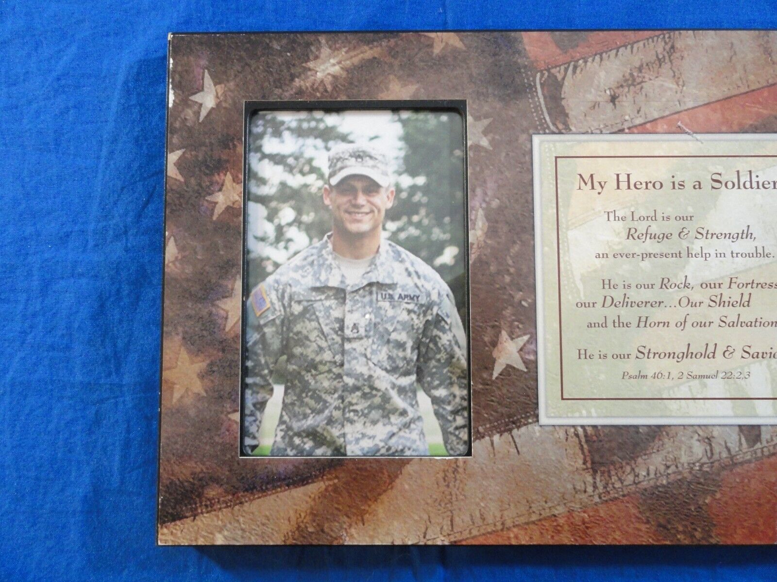 AMERICAN FLAG MY HERO IS SOLDIER DIY 2 PICTURE MILITARY PROUD FRAME ...