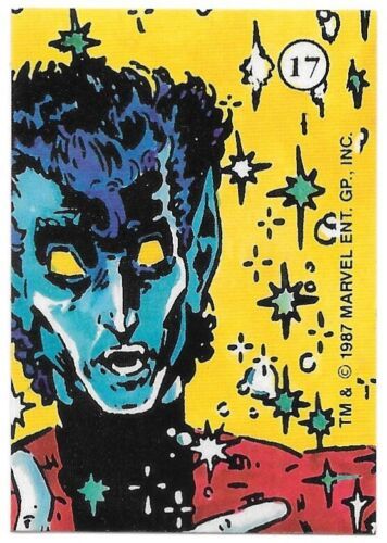 Marvel Universe Series II X-Men Sticker #17 Nightcrawler 1987 Comic ...