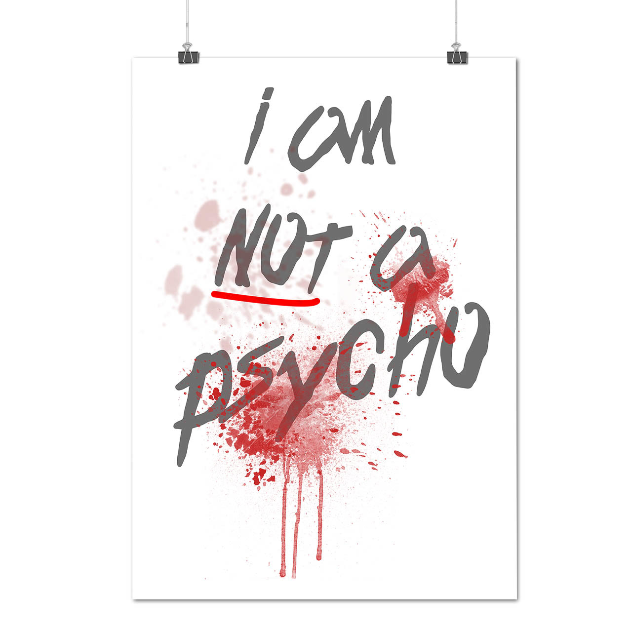 Psycho Halloween Horror Crazy Slogan Matte/Glossy Poster A0 A1 A2 A3 A4 ...