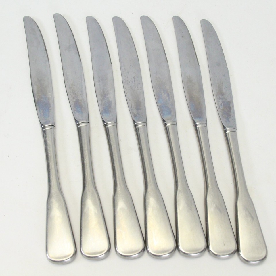 Oneida Colonial Boston Minute Man SSS Dinner Knives Satin 9" Lot of 7 ...