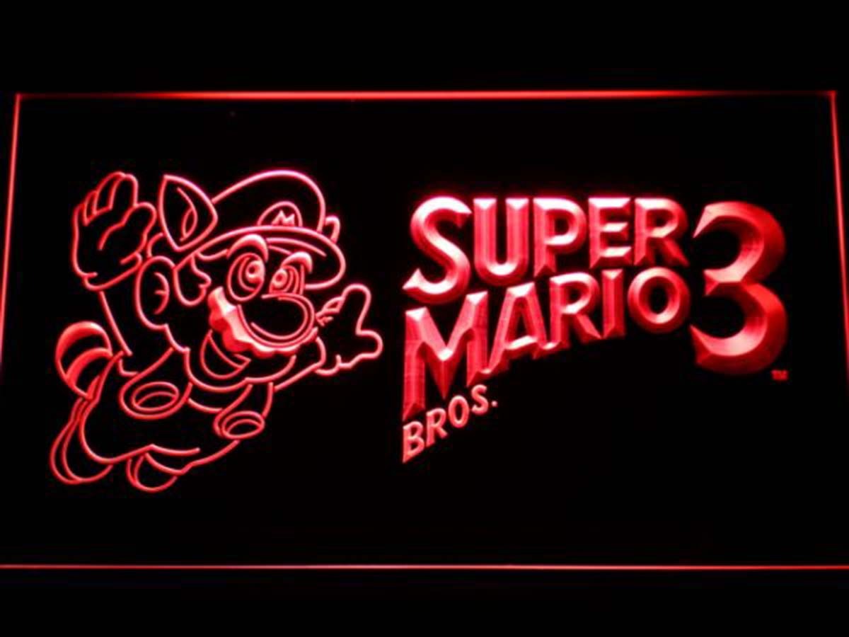 Super Mario Bros Led Neon Sign Hang Sign Wall Home Decor, Game Room ...