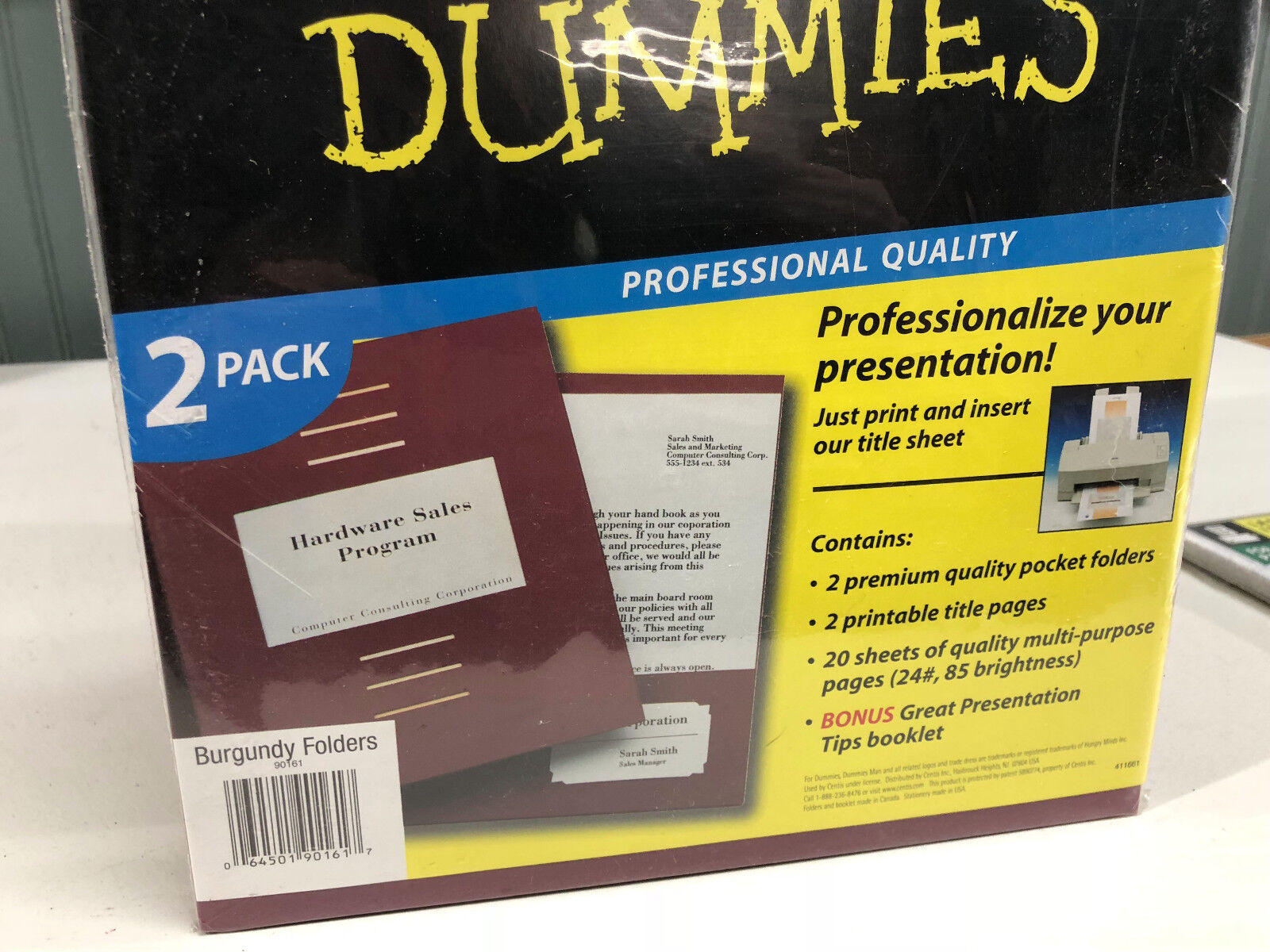 Custom Folder Kits For Dummies Presentation 2-Pack Burgundy Folders ...