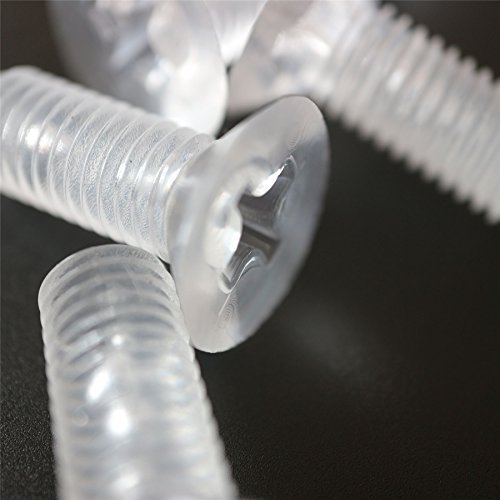 25 x Crosshead Countersunk Screw Nuts and bolts, Transparent Clear ...