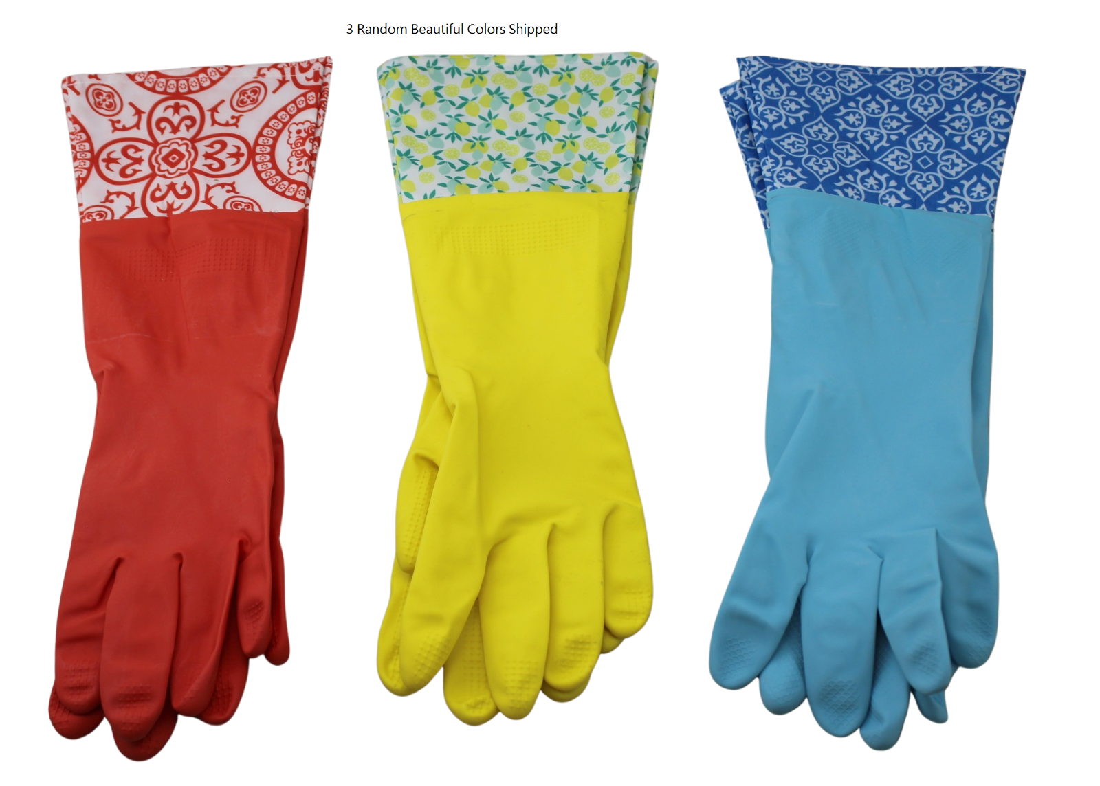 3 pair Decorative Rubber Dish Washing Gloves and 50 similar items