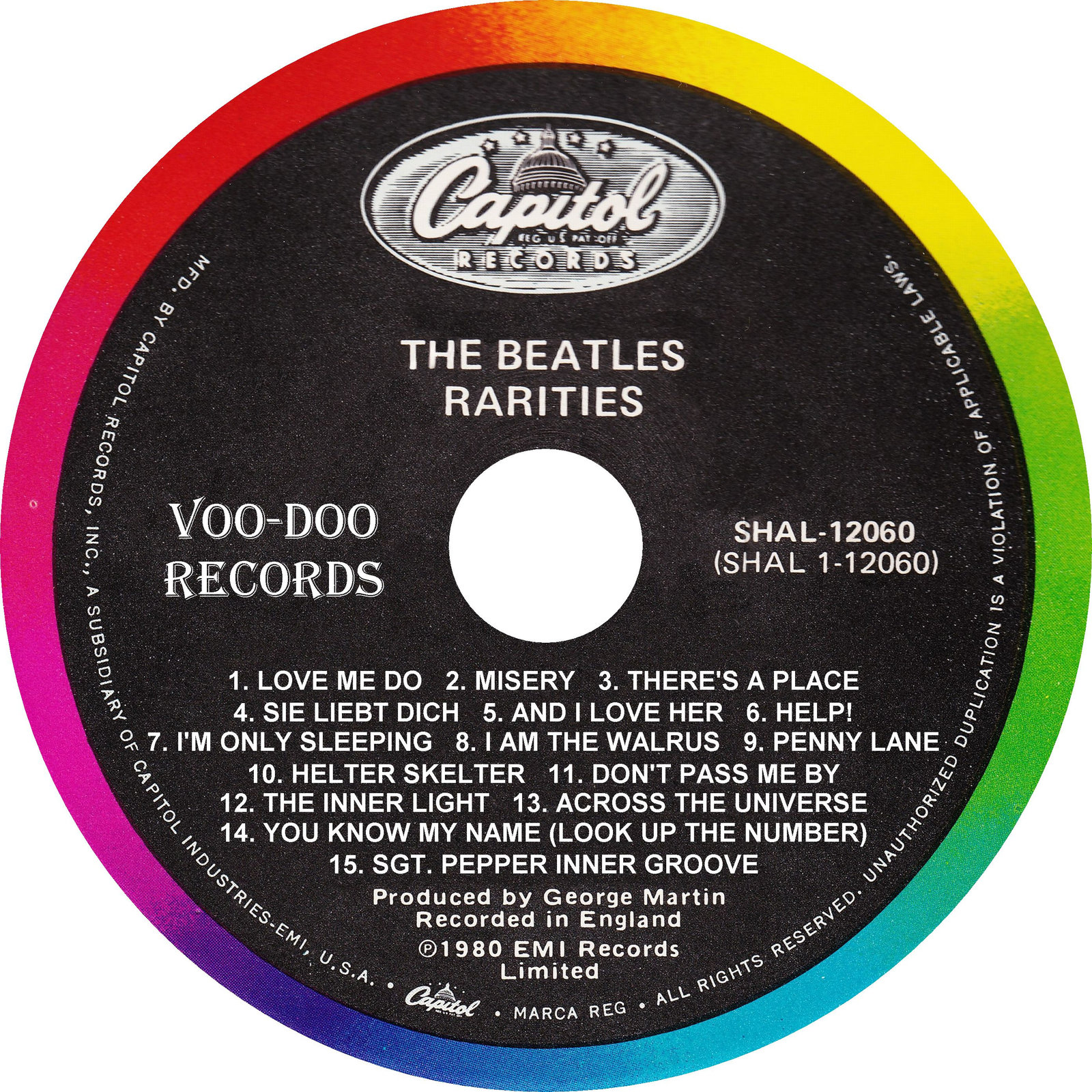 The Beatles Rarities CD 1980 U.S. Version - Penny Lane I Am The Walrus ...
