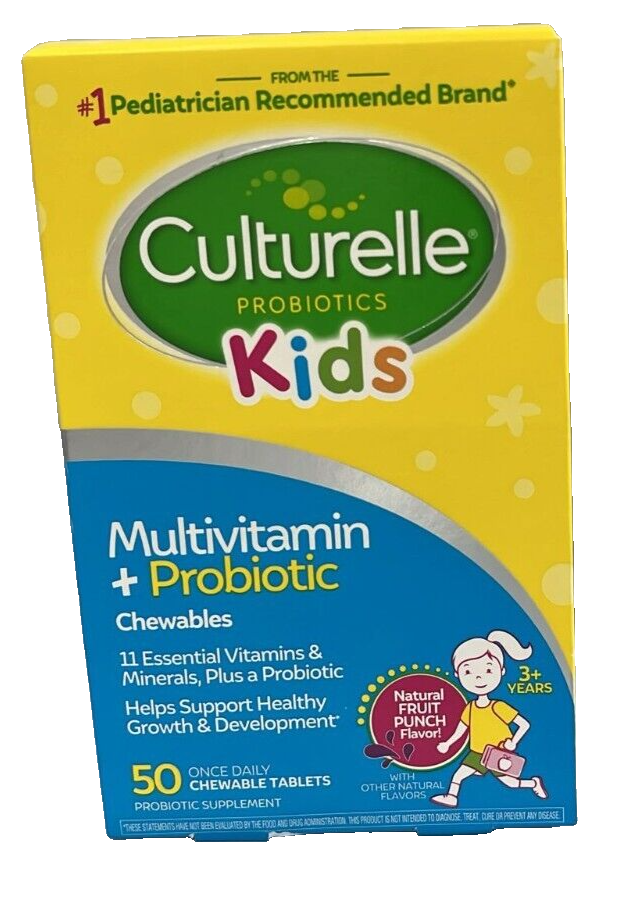 Culturelle Kids, Multivitamin + Probiotic 50 Chewables, Fruit Punch EXP ...
