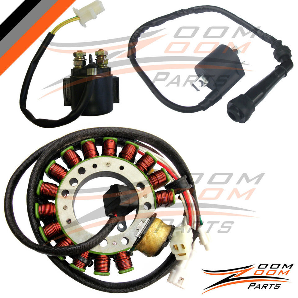 Yamaha Kodiak 400 Magneto Stator Starter Relay Ignition Coil 1993 1994 ...