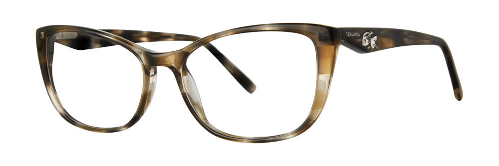 Vera Wang Donelle Eyeglasses Olive-Tartan 54mm - Eyeglass Frames