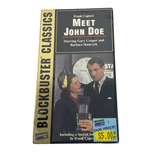 Meet John Doe | VHS | Gary Cooper, Barbara Stanwyck, Walter Brennan ...