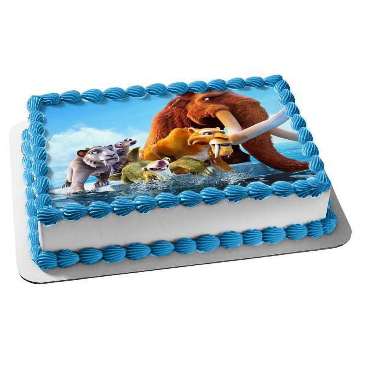 Ice Age Sid Scrat Manny Diego Edible Image Cake Topper, by Party Poppin ...