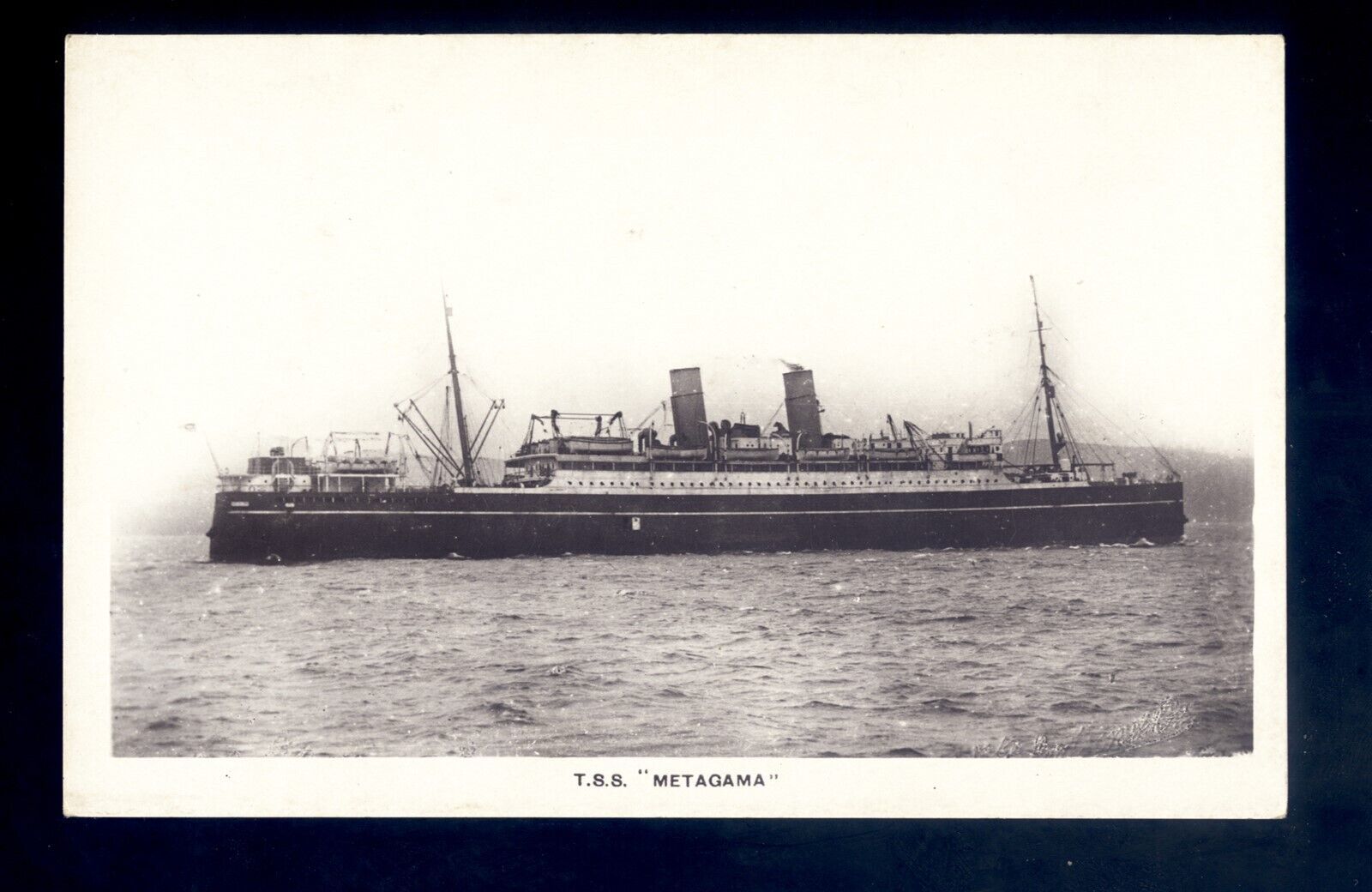 LS3737 - Canadian Pacific Liner - Metagama - built 1915 - postcard ...