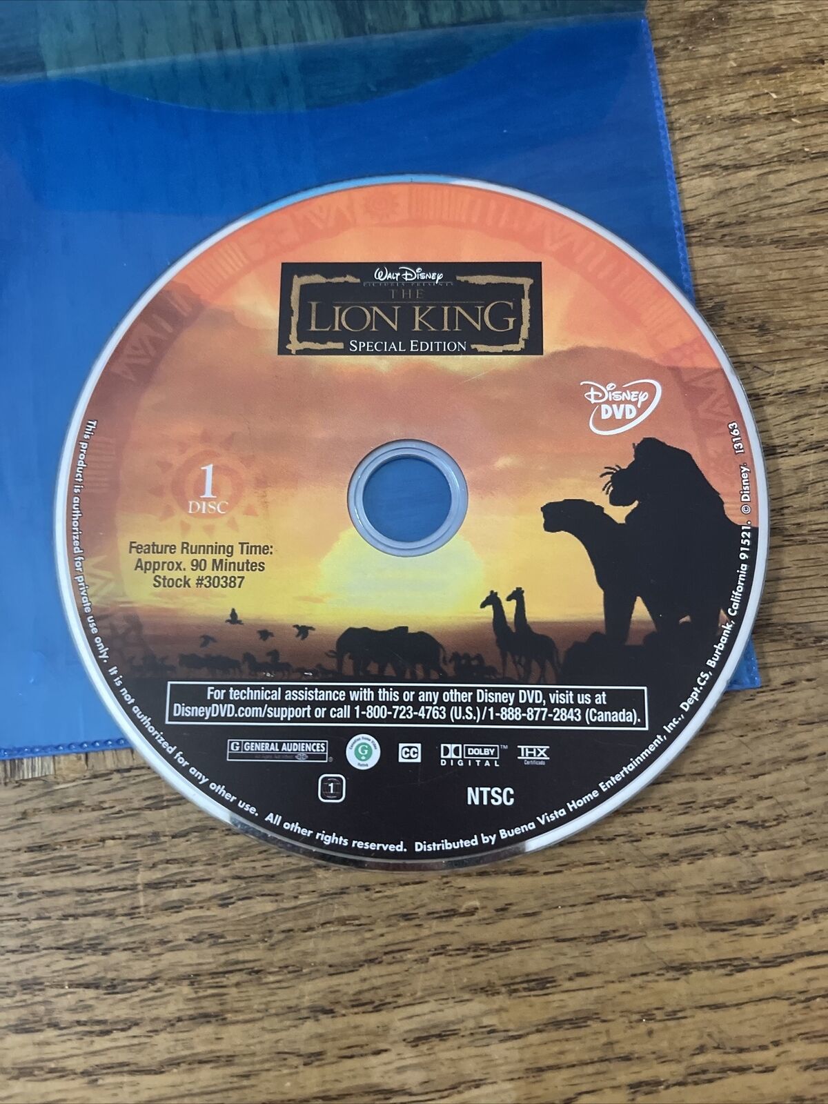 The Lion King Disc 1 DVD - DVDs & Blu-ray Discs