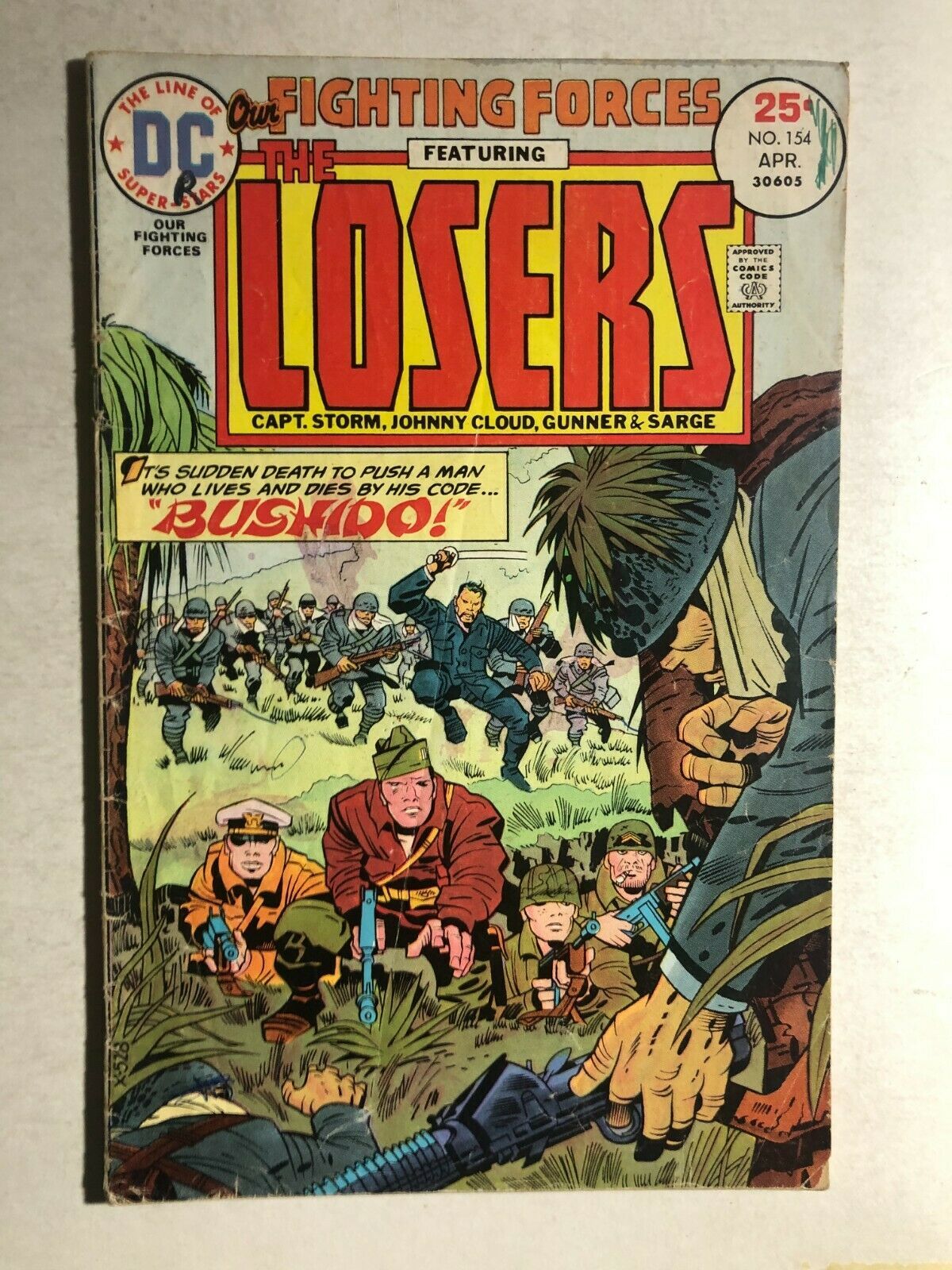 OUR FIGHTING FORCES #154 The Losers by Jack Kirby (1975) DC Comics VG ...