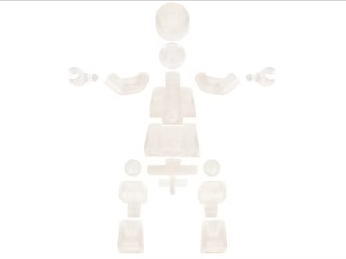 SM Super Posable Clear Blank Plain DIY Custom Minifigures Mini Figures ...