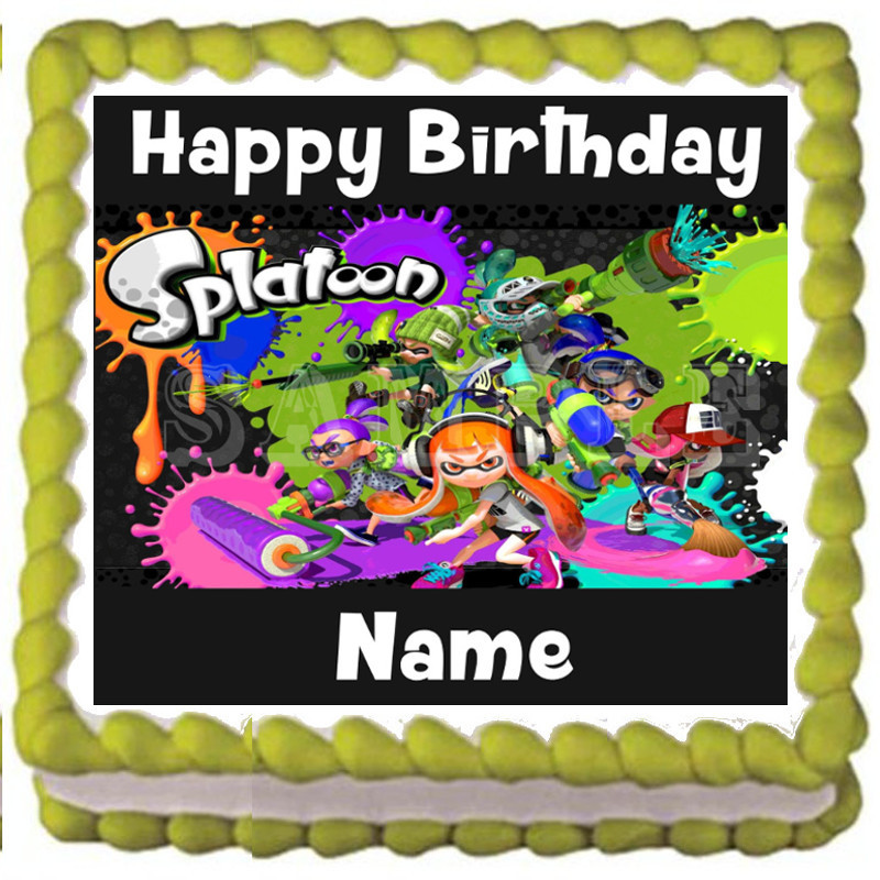 SPLATOON Edible cake topper image party decoration - Party Supplies