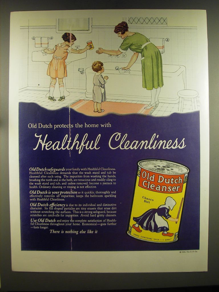 1926 Old Dutch Cleanser Ad - Old Dutch protects the home - 1980-89